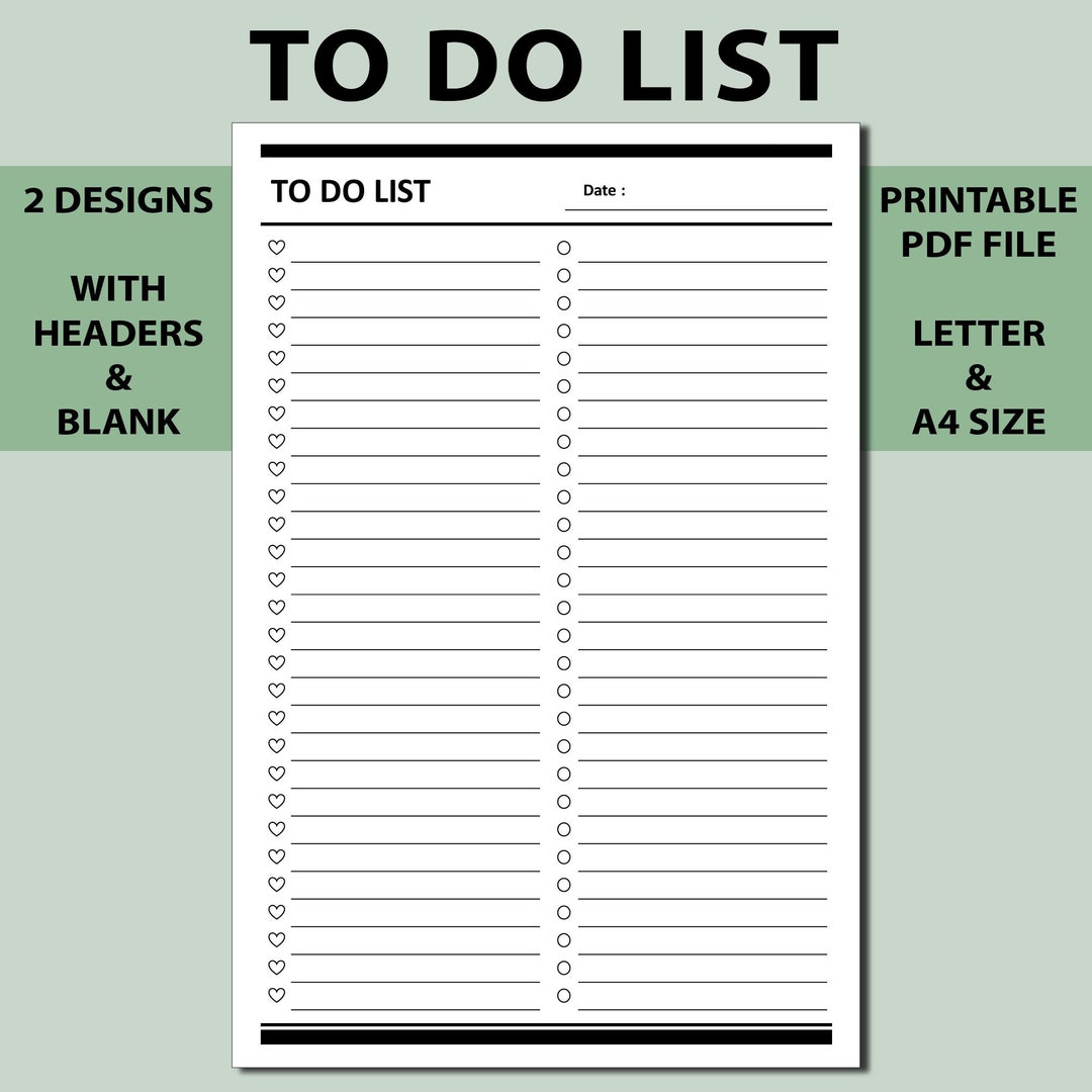 Printable to Do List Organizer,to Do List Tracking,monthly to Do List ...