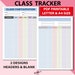 Class Participation Tracker Template - Printable PDF. Participation Log ...
