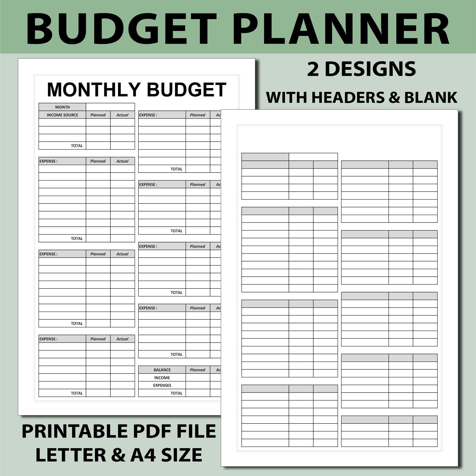 Monthly Budget Planner Printable, Financial Planning,budget Binder ...