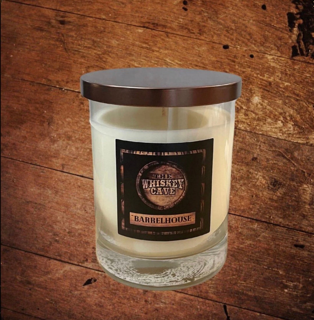The Whiskey Cave Barrel House Soy Candle - Etsy