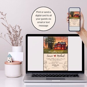 Rustic Farmhouse Wedding Invitation Template, Country Barn (digital ...