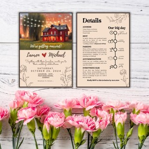 Rustic Farmhouse Wedding Invitation Template, Country Barn (digital ...
