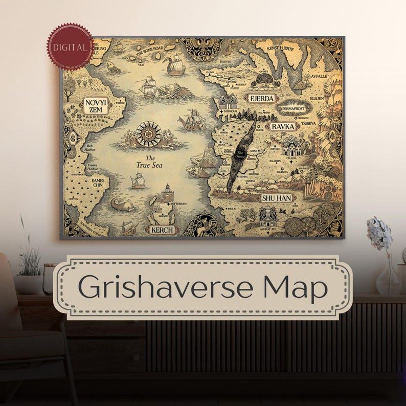 Detailed Grishaverse Map Downloadable File - Ravka and Beyond - Etsy