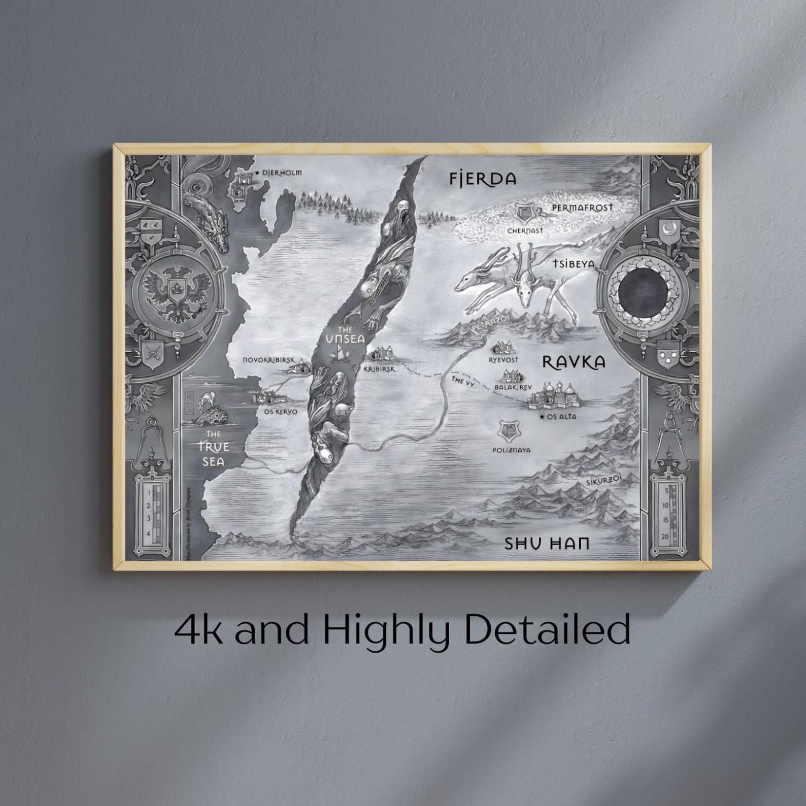 Ravka Map Art Print: Grishaverse Shadow and Bone (digital Poster) - Etsy