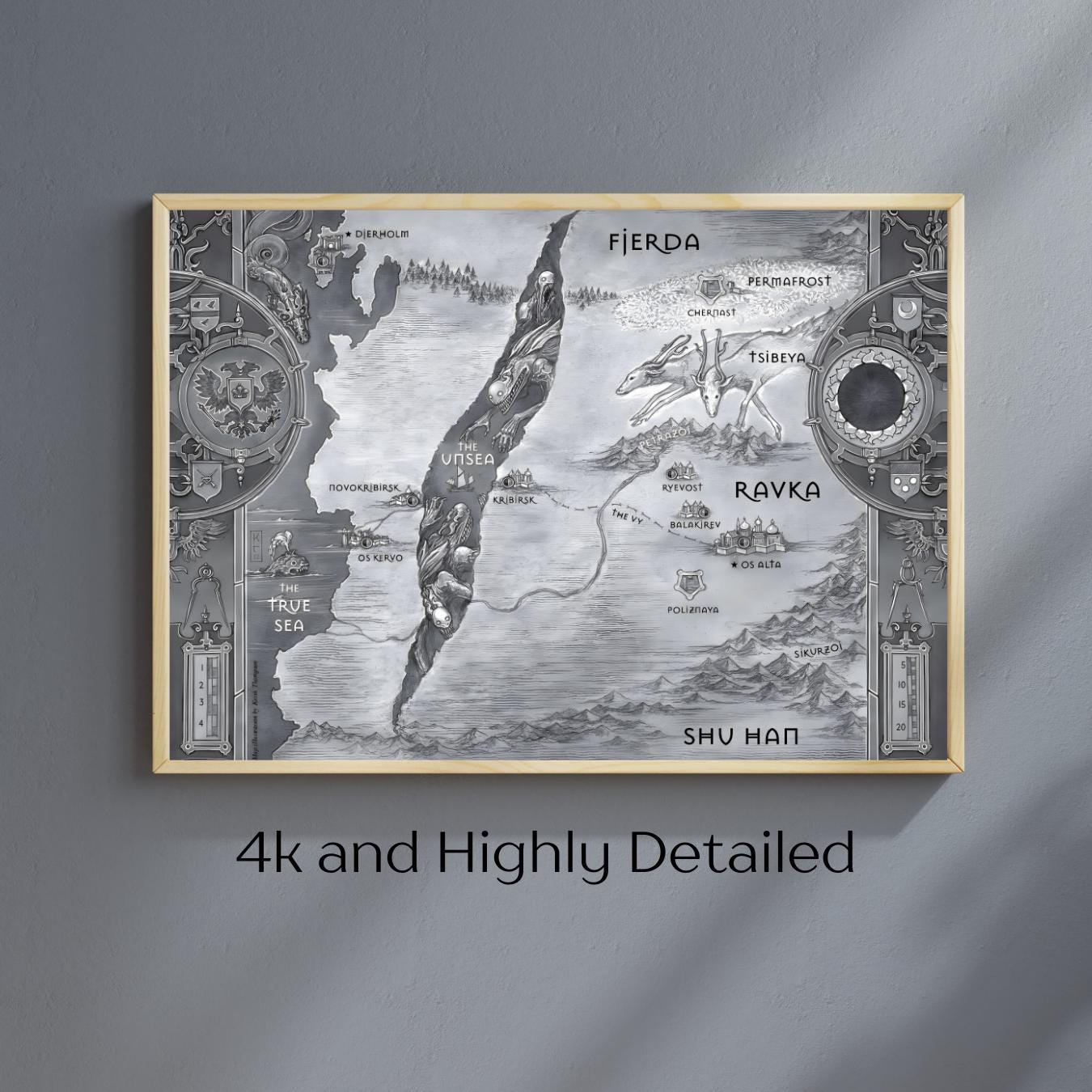 Ravka Map Art Print: Grishaverse Shadow and Bone (digital Poster) - Etsy