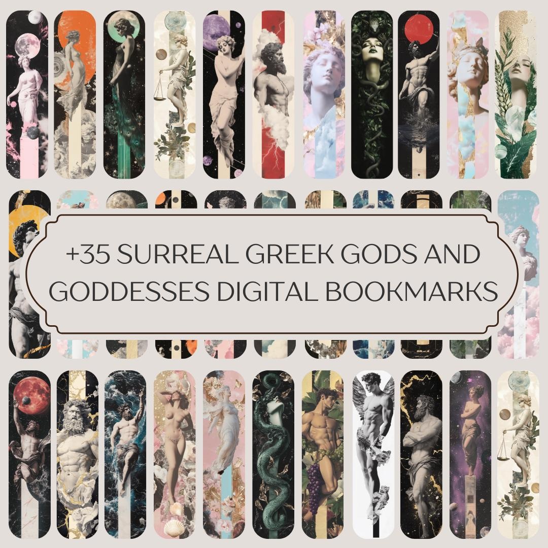 Unique +35 Sureal Greek Gods and Goddesses Digital Bookmark Bundle ...