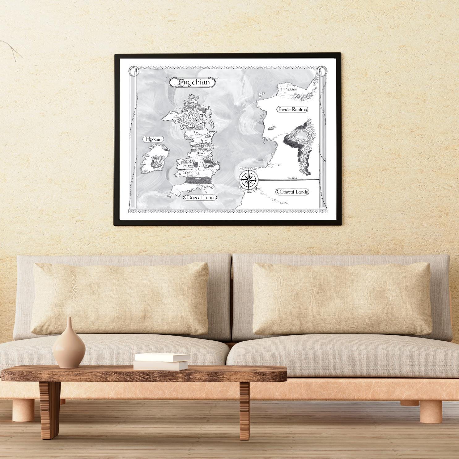 ACOTAR World Map Digital Poster 4k Acotar A Court of Thorns and Roses ...