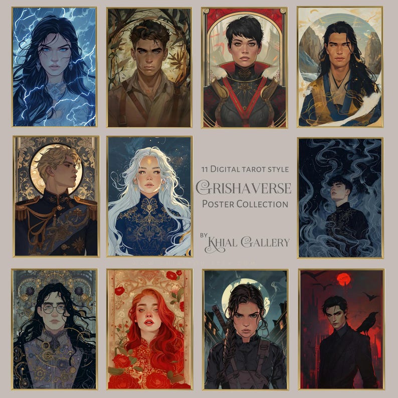 Shadow and Bone Tarot Card Set – 11 Iconic Character Illustrations ...