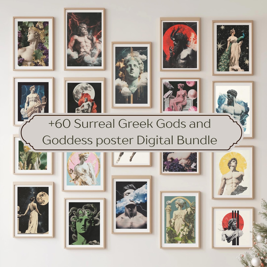 Surreal Greek Gods and Goddesses Poster Set (digital Download) - Etsy