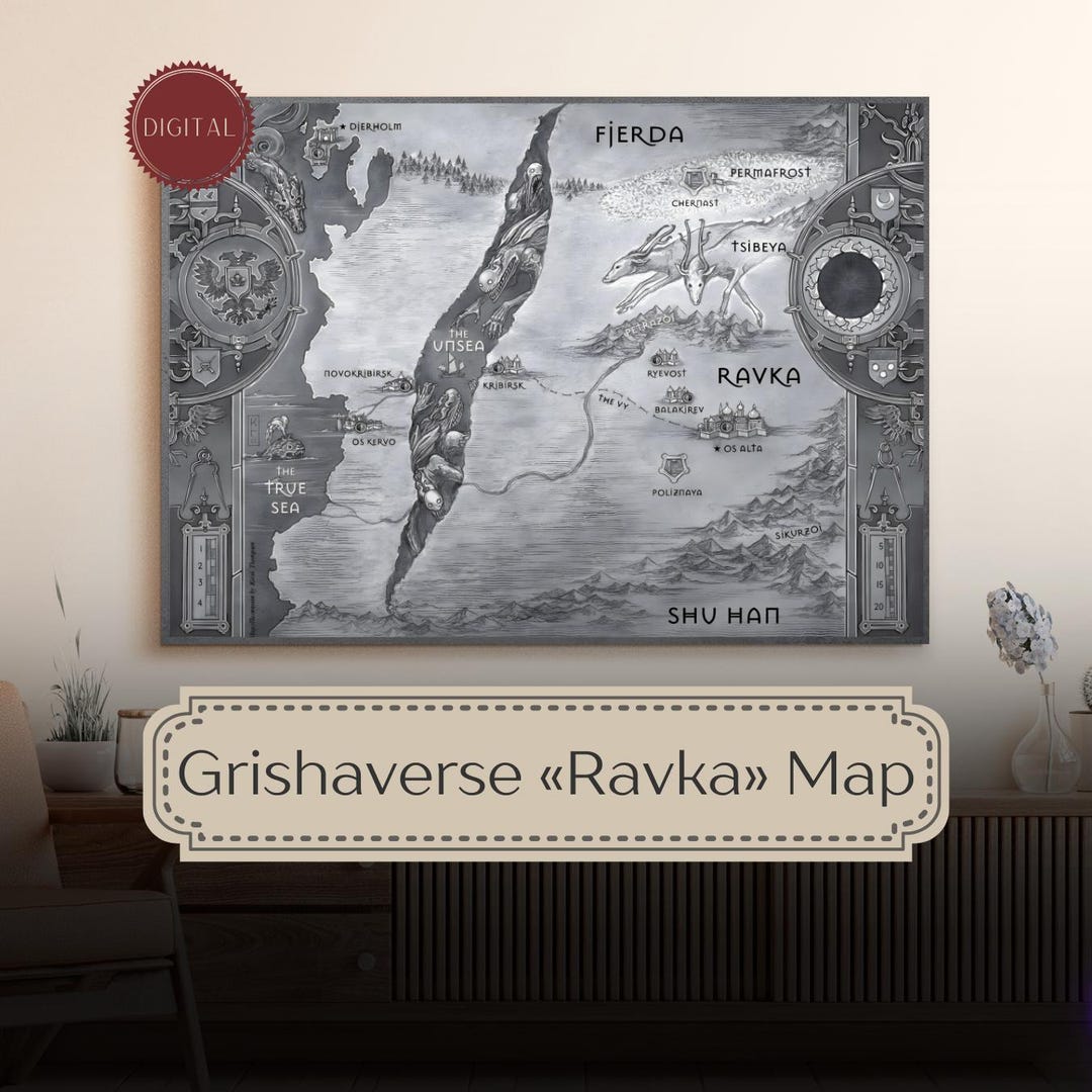 Ravka Map Art Print: Grishaverse Shadow and Bone (digital Poster) - Etsy