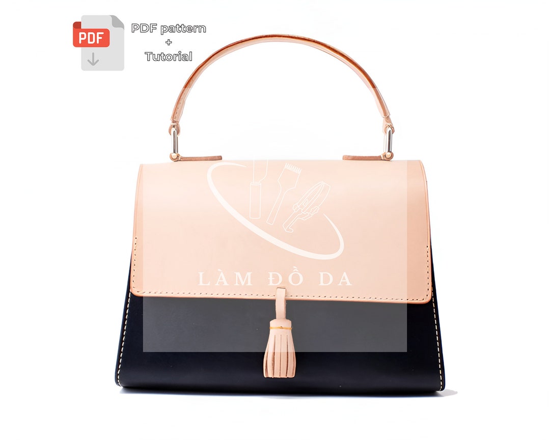 Leather Handbag PDF Pattern, Top Handle Bag Pattern, Women Handmade ...