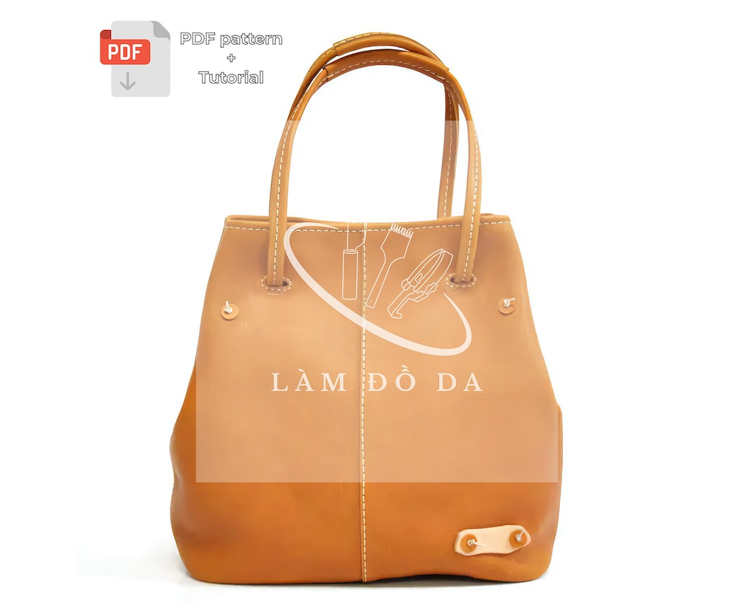 Leather Bucket Bag Pattern, Shoulder Tote Bags, Drawstring Bag Pattern ...