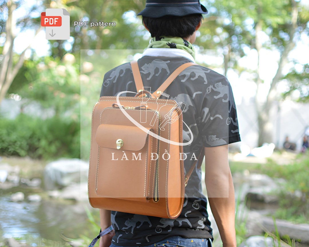 Leather Backpack PDF Pattern, Travel Backpack Pattern, Leather Rucksack ...