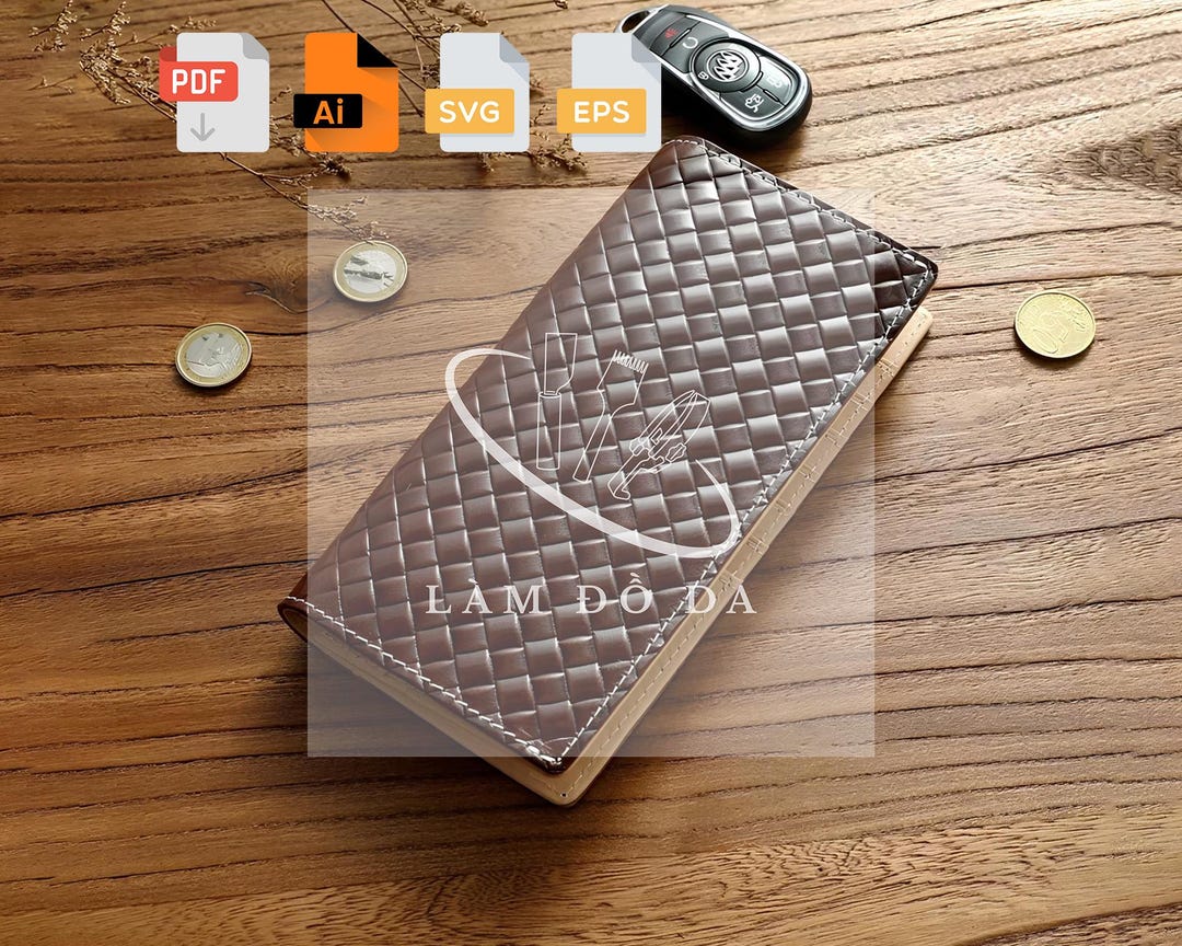 Long Wallet Pattern Set for LASER Cutting - Laser Ready Files (ai, Pdf ...