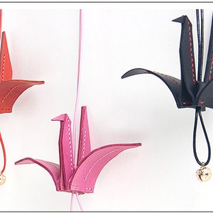DIY Leather Origami Crane, PDF Pattern for Leather Crane, Hanging ...