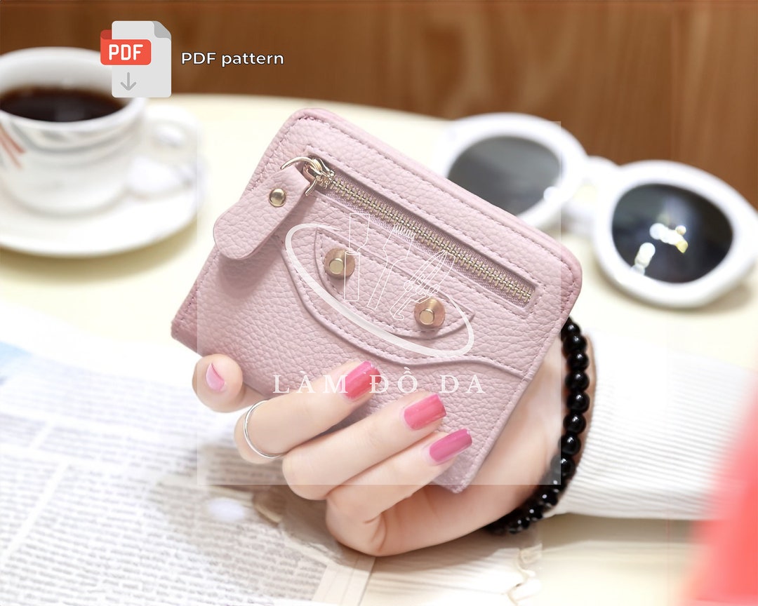 Leather Wallet Pattern, Women Bifold Wallet Pattern, Short Wallet ...