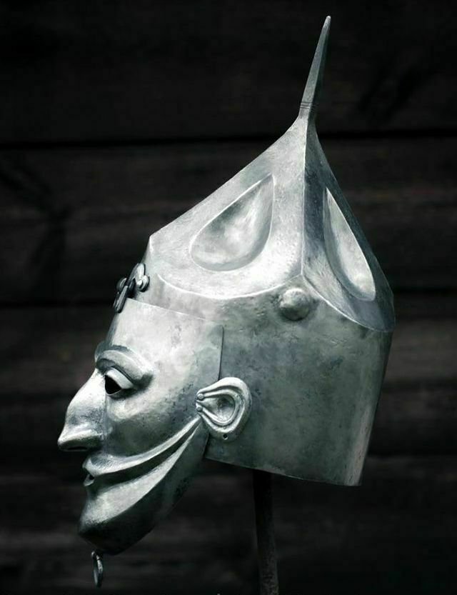 16GA Steel Medieval Knight Lipovets Cavalry Helmet Roman Face Mask ...