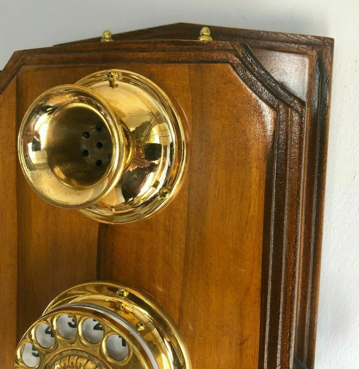 Reproduction Wooden Retro Rotary Dial Mechanical Bell Wall Mount ...