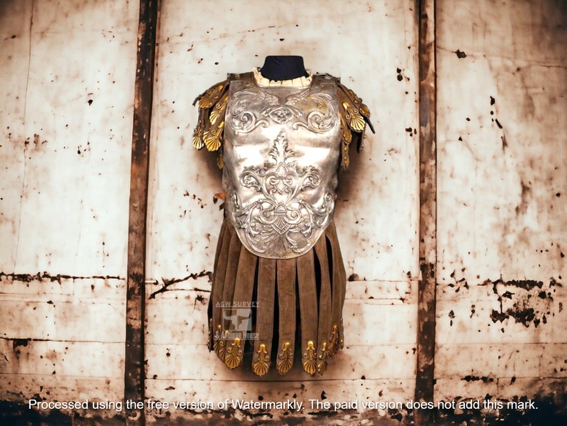 Roman Medieval Muscle Cuirass Armor Knight Breastplate With Skirt ...
