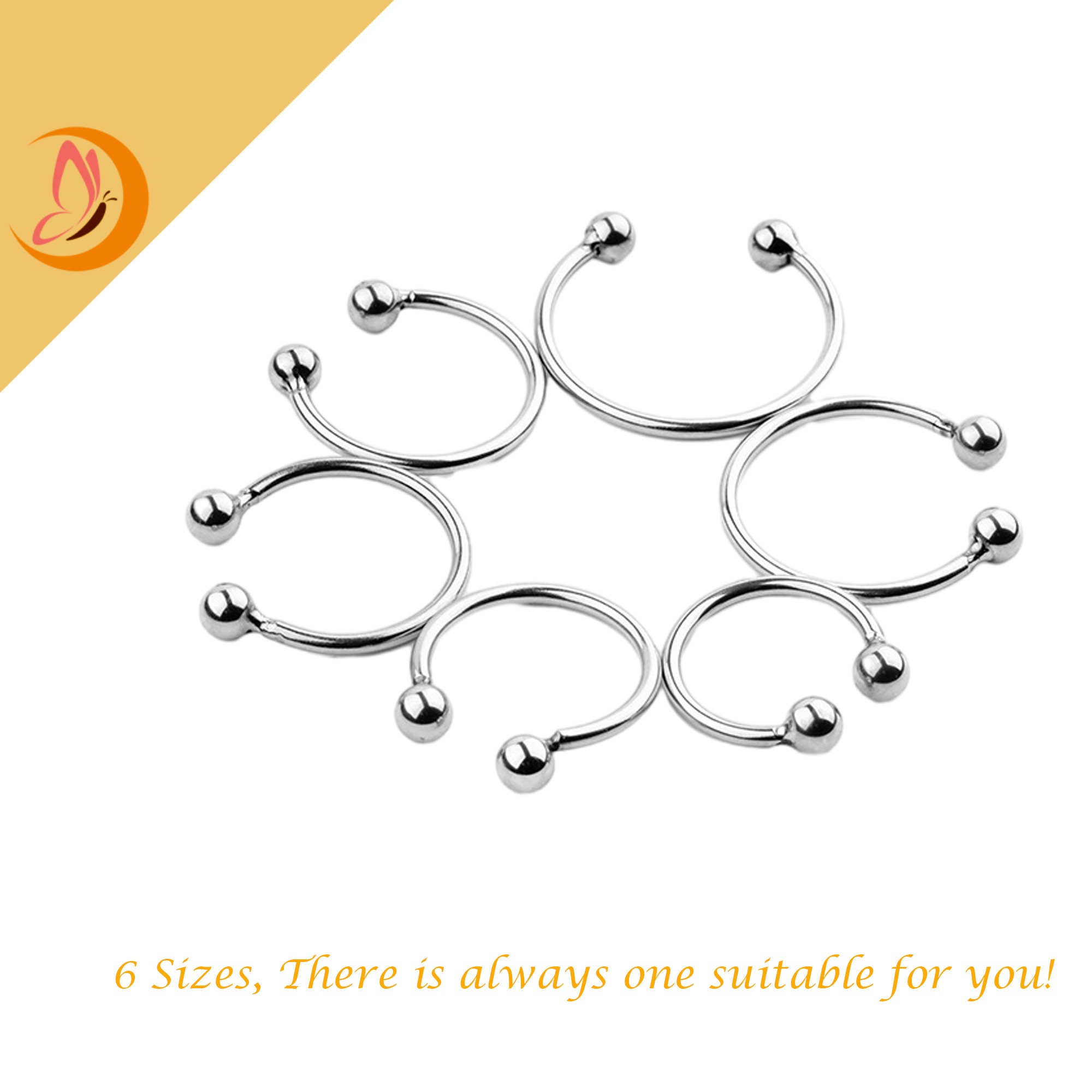 Steel Glans Rings 6 Sizes Penis Frenum Massage Rings Cock - Etsy