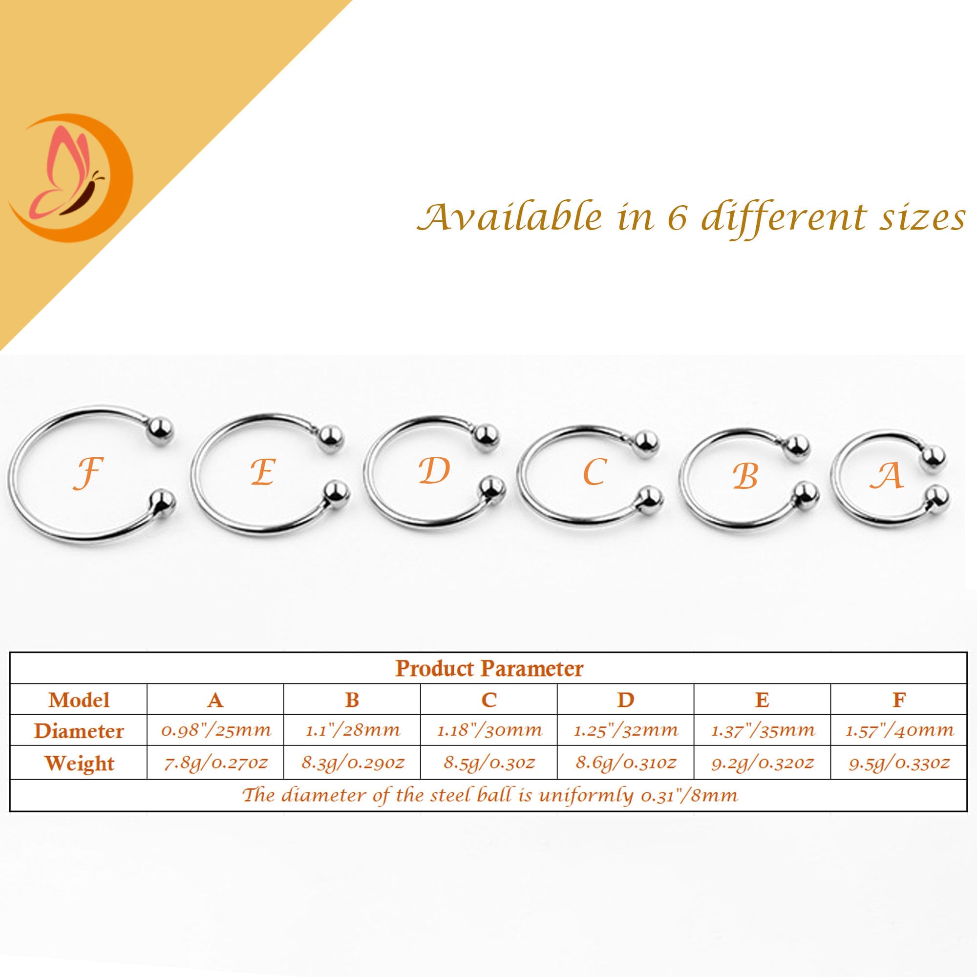 Steel Glans Rings 6 Sizes Penis Frenum Massage Rings Cock - Etsy