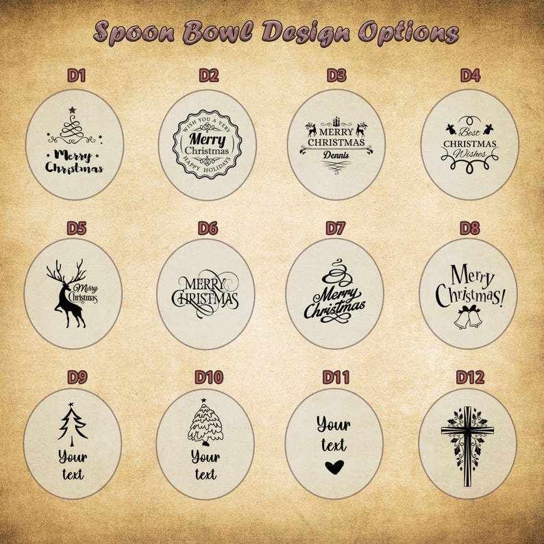 Personalized Christmas Message Spoons - Hand Engraved Custom Cutlery ...