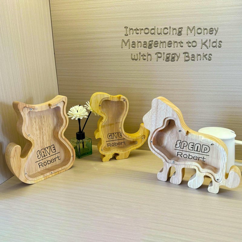 Wooden Coin Bank - Etsy
