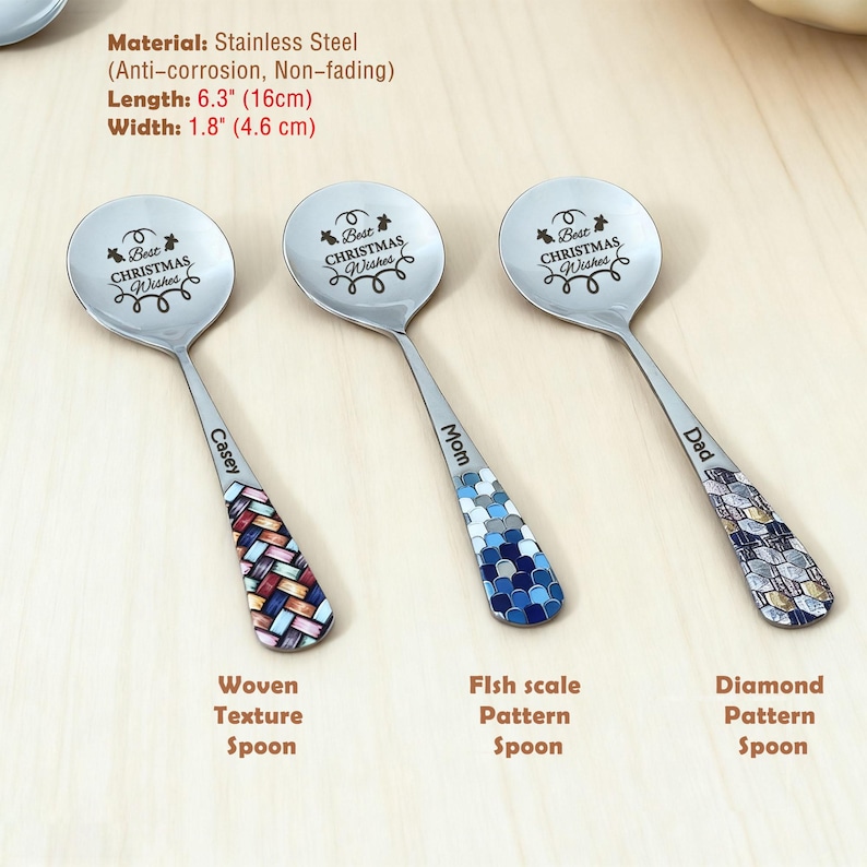 Personalized Christmas Message Spoons - Hand Engraved Custom Cutlery ...