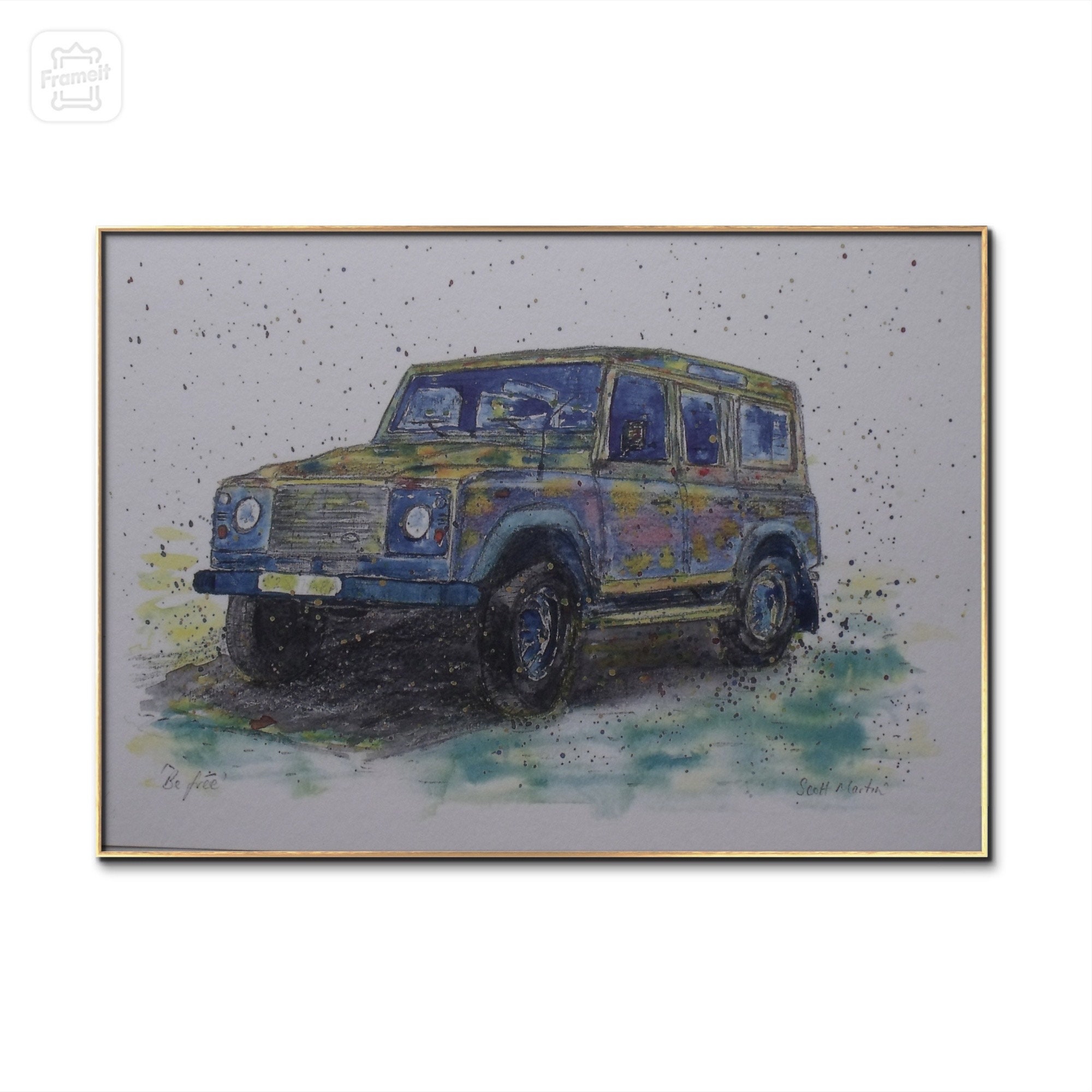 Land Rover Defender 110 Watercolour - Etsy