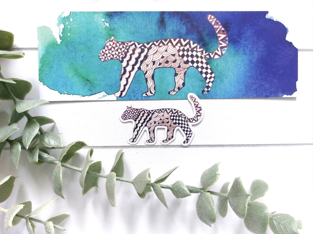 Zentangle Leopard Stationery Bundle | Double-sided Bookmark | Vinyl Die ...