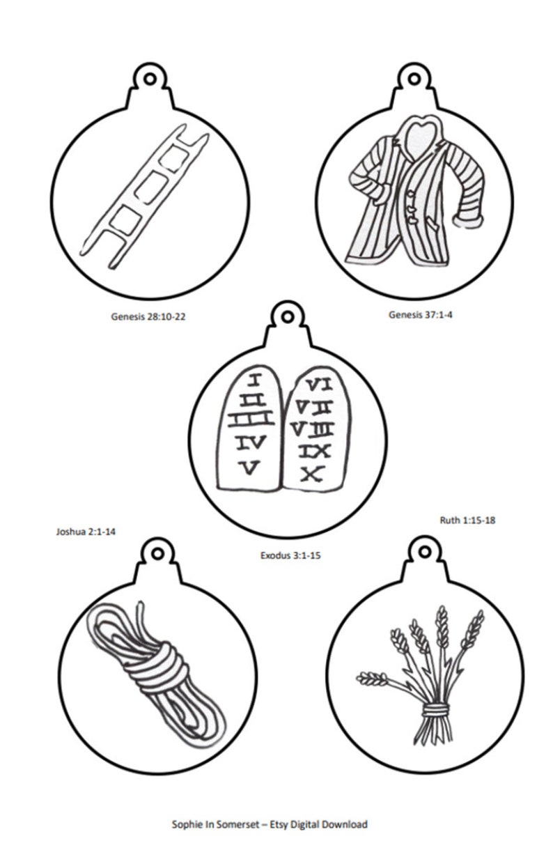 Jesse Tree Coloring Pages | Printable Digital Download of 25 Advent ...