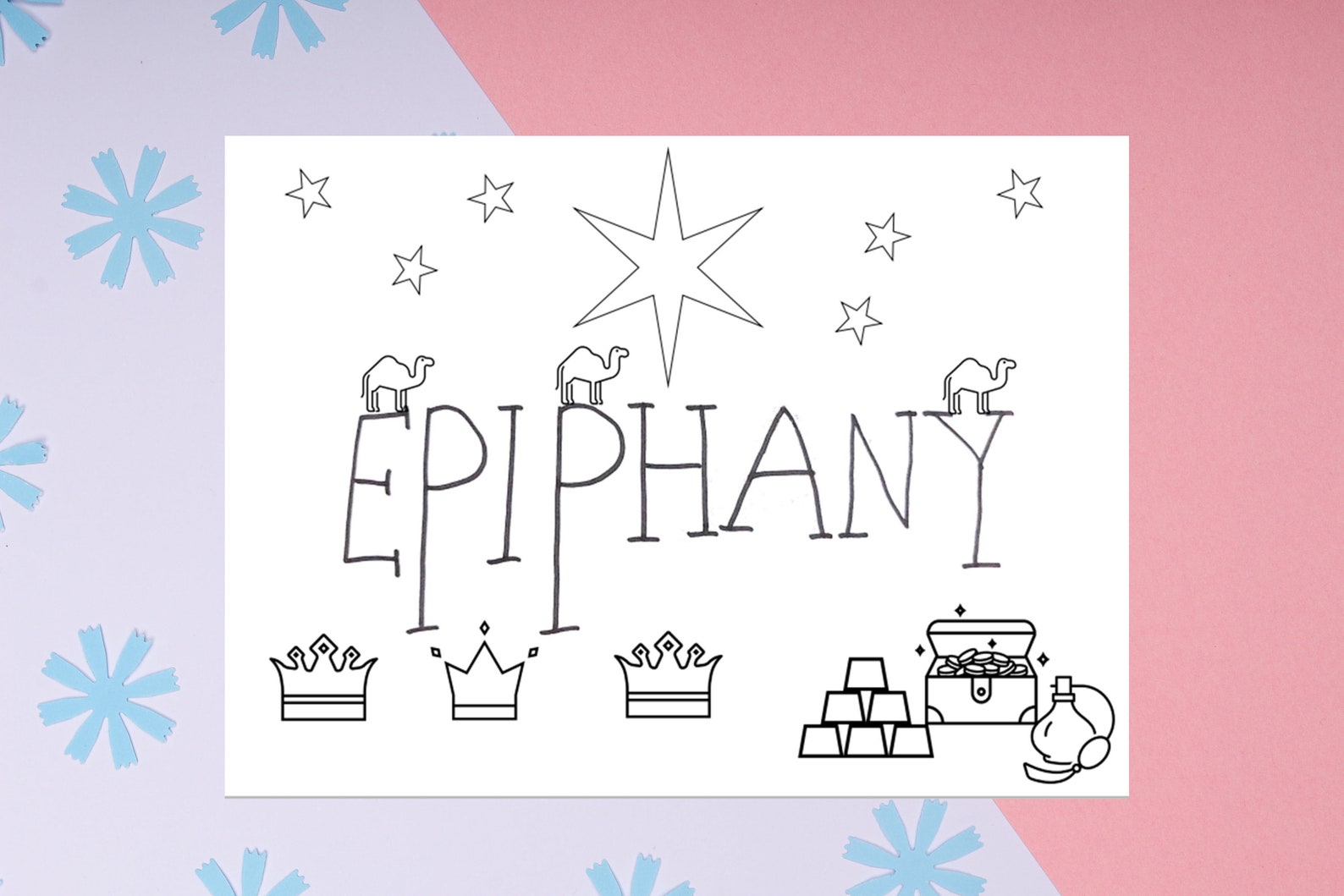 Epiphany Coloring Page | Printable Digital Download | Sunday School ...