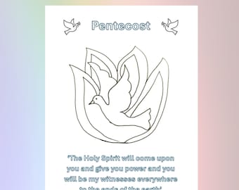 The Holy Trinity Colouring Page Including Bible Verse | Sunday School ...