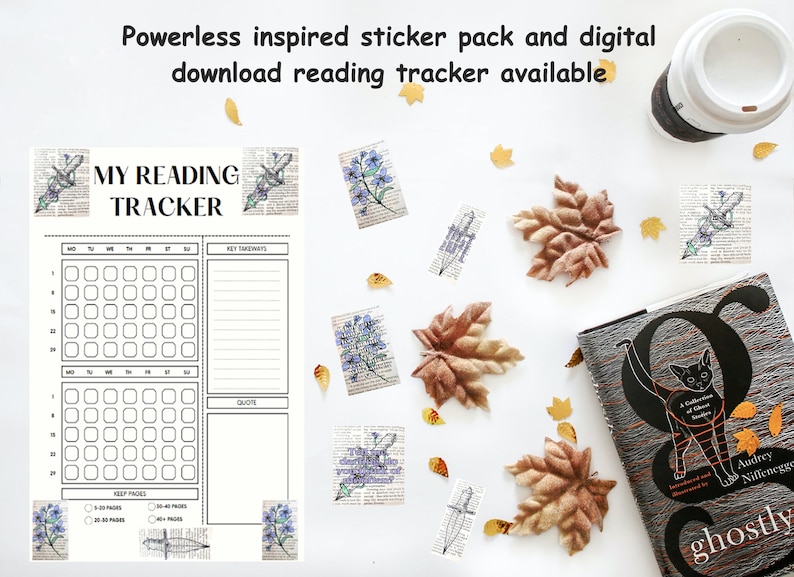 Powerless Inspired Vinyl Sticker Pack Book Quotes Hand-drawn Fan Art ...