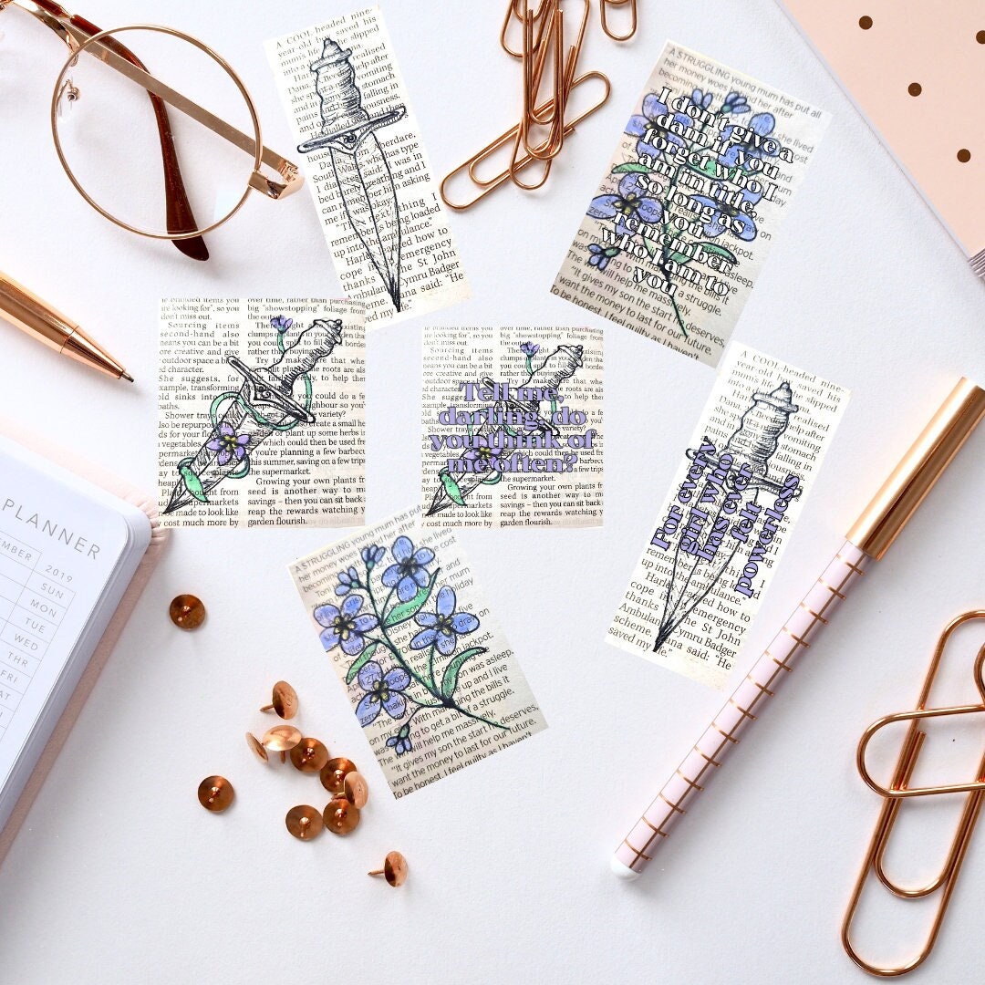 Powerless Inspired Vinyl Sticker Pack Book Quotes Hand-drawn Fan Art ...