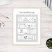 Printable Reading Log | Digital Download | Colouring Reading Journal ...