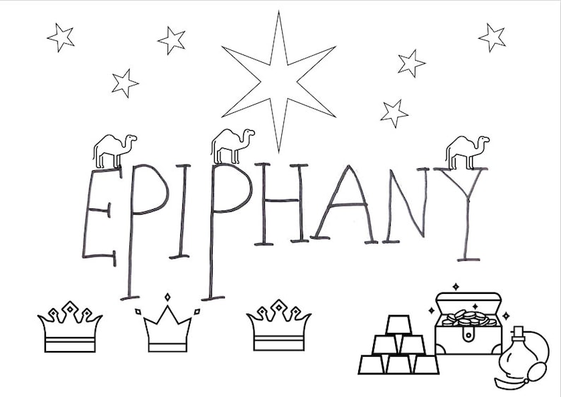 Epiphany Coloring Page | Printable Digital Download | Sunday School ...