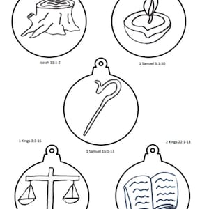 Jesse Tree Coloring Pages | Printable Digital Download of 25 Advent ...