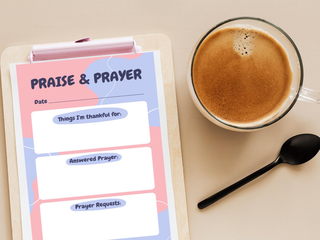 Printable Praise & Prayer List | Sunday School Church Activity ...