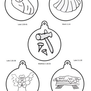 Printable Jesse Tree Ornaments Coloring Pages Sketch Coloring Page