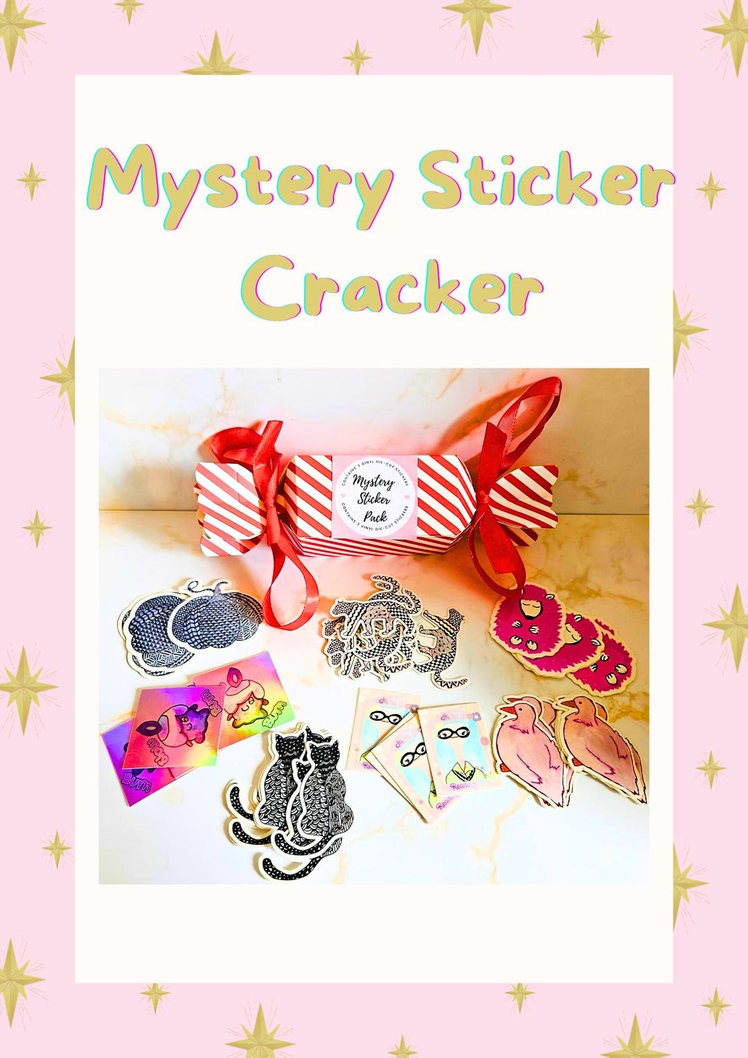 Surprise Sticker Blind Box | Every Cracker Includes 3 Die-cut Vinyl ...
