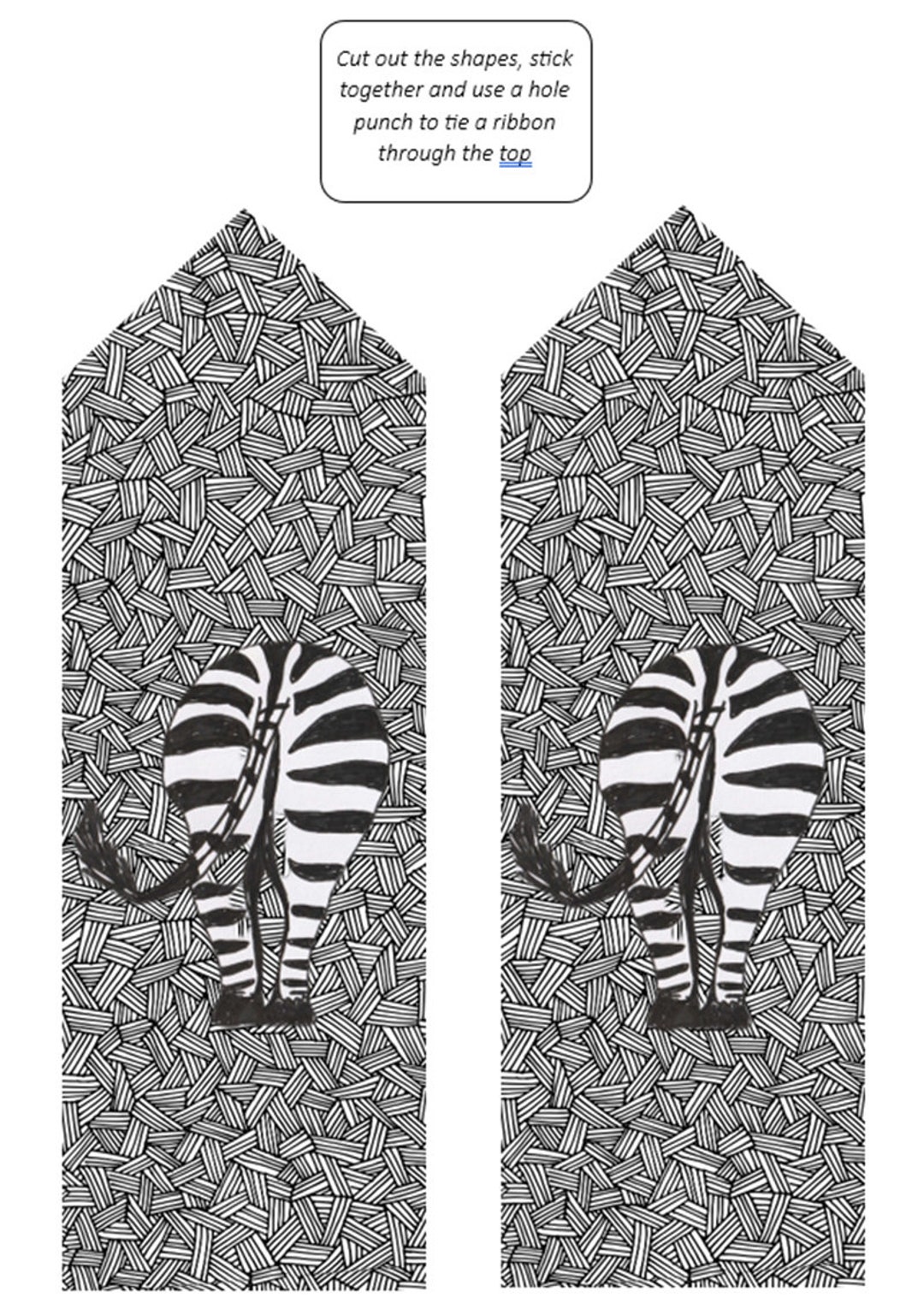 Zebra Printable Bookmark Digital Download Children's - Etsy