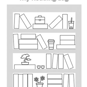 Printable Reading Log | Digital Download | Colouring Reading Journal ...