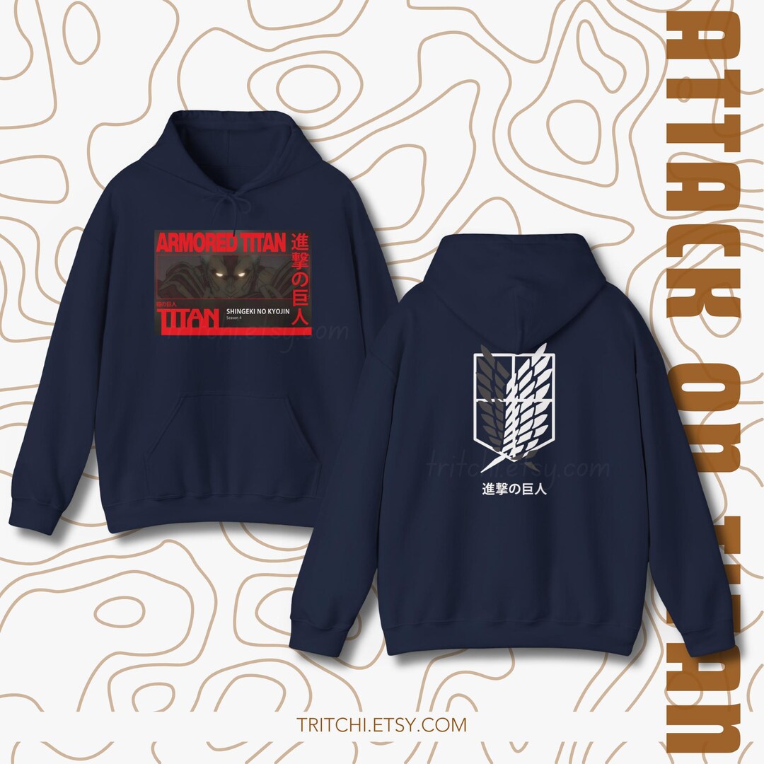 Hoodie Attack on Titan Feature Armored Titan Reiner Braun AOT Fan Art ...