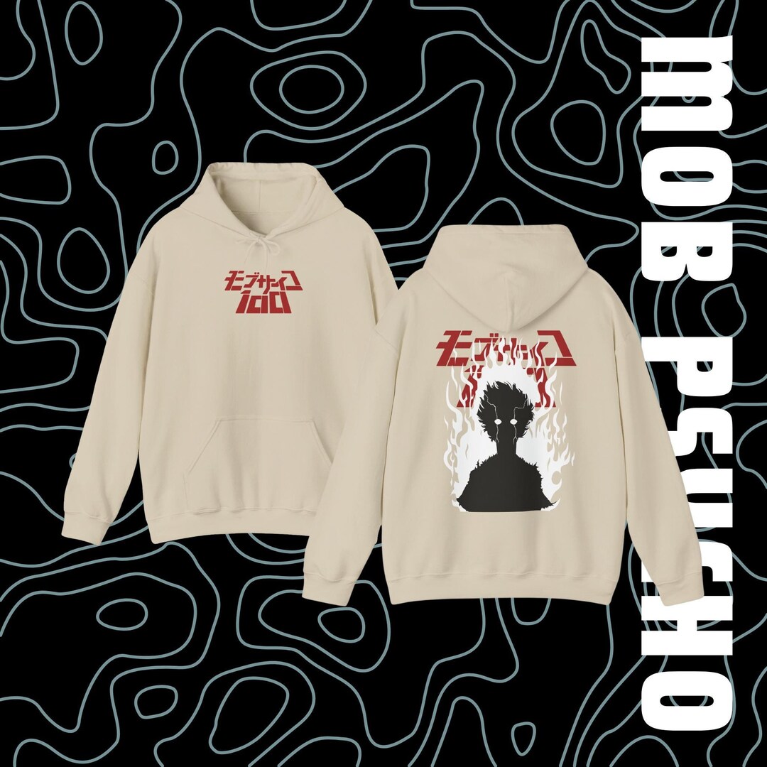Mob Psycho Hoodie Explosion Character Hoodies 100 Premium Cotton Hooded ...