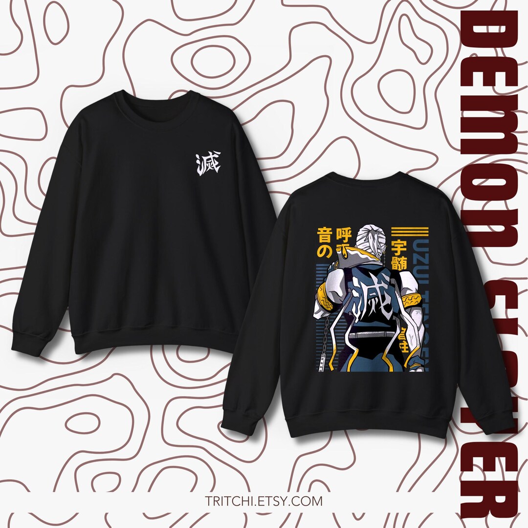 Uzui Tengen Sweatshirt, Demon Hunter Anime Sweatshirt, Anime Gift Idea ...