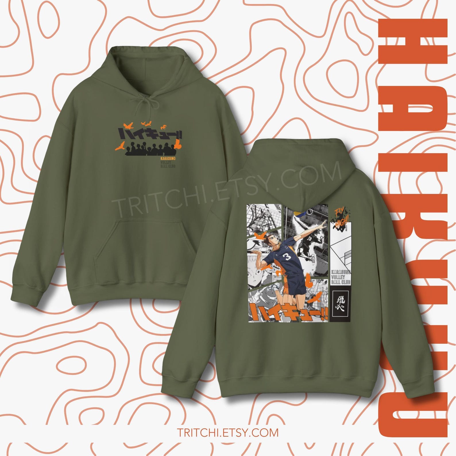 Haikyuu Hoodie Apparel Anime Streetwear Style Unisex Fan Sweater - Etsy