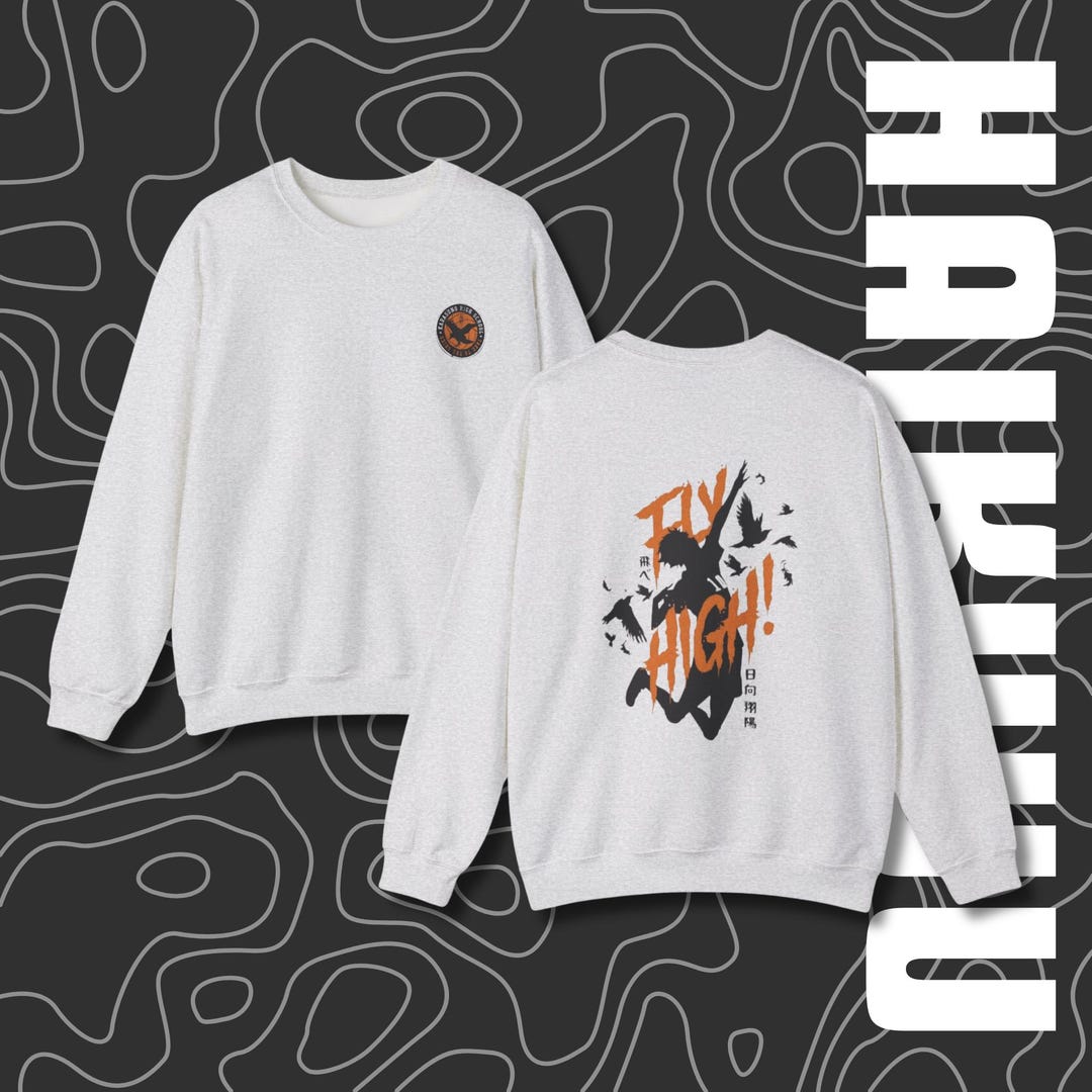 Haikyuu Sweatshirt: Fly High Anime Volleyball Club Design - Etsy