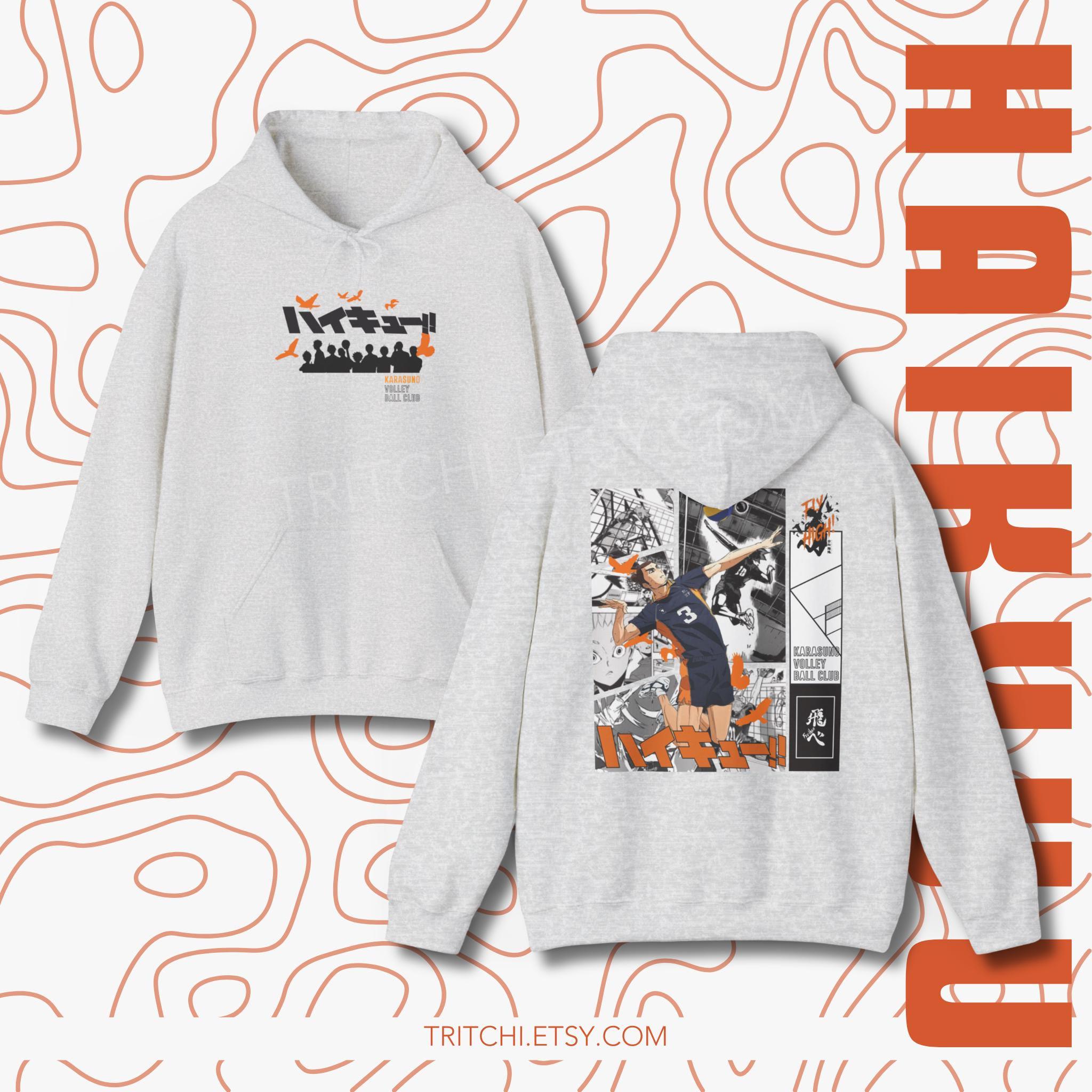 Haikyuu Hoodie Apparel Anime Streetwear Style Unisex Fan Sweater - Etsy