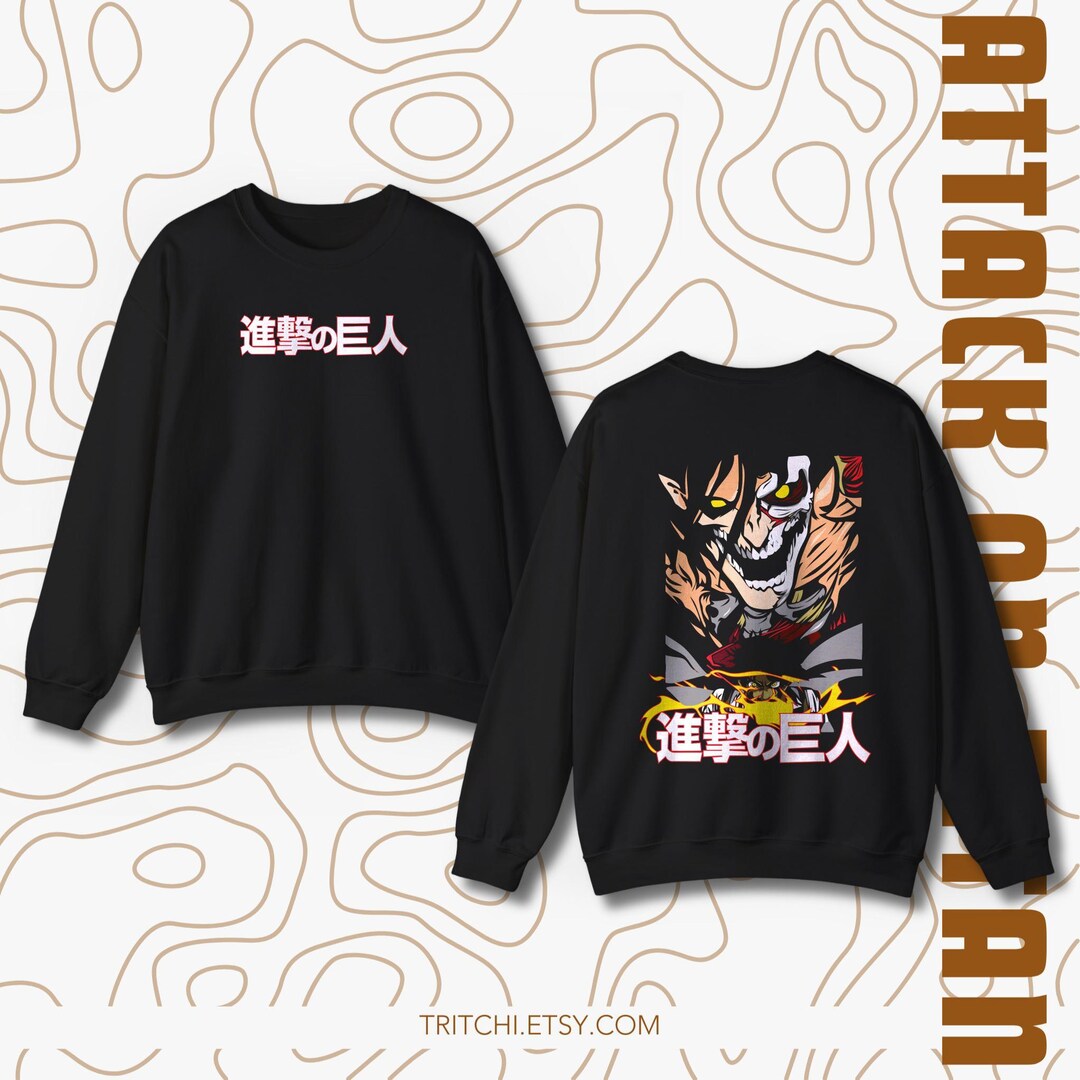 Attack on Titan Sweatshirt, Anime Sweatshirt, AOT Shirt, Anime Gift ...